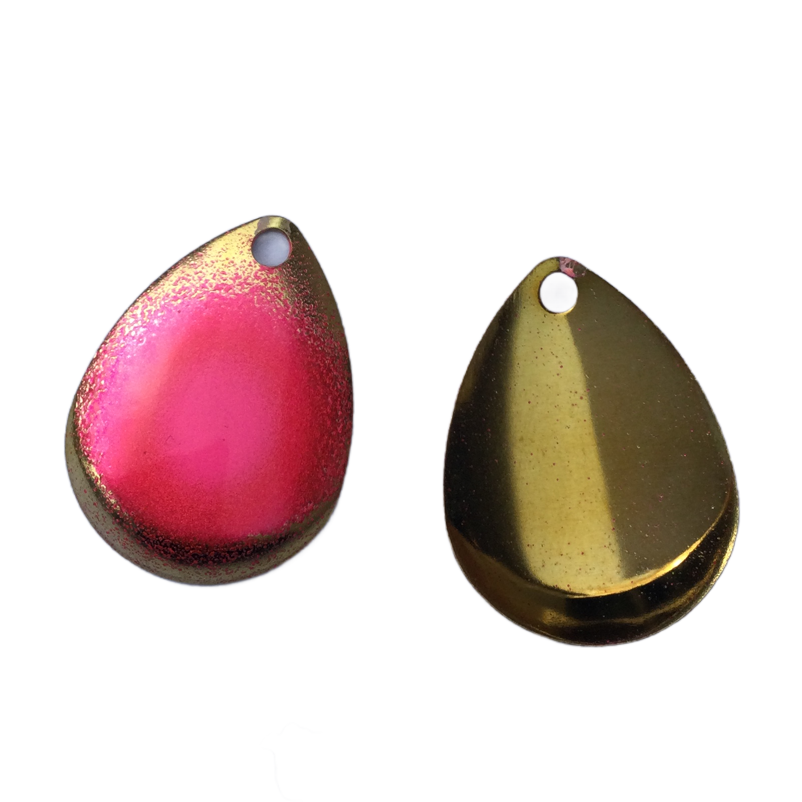 Brass Cherry Pink Dot Colorado Spinner | Fishing Lure