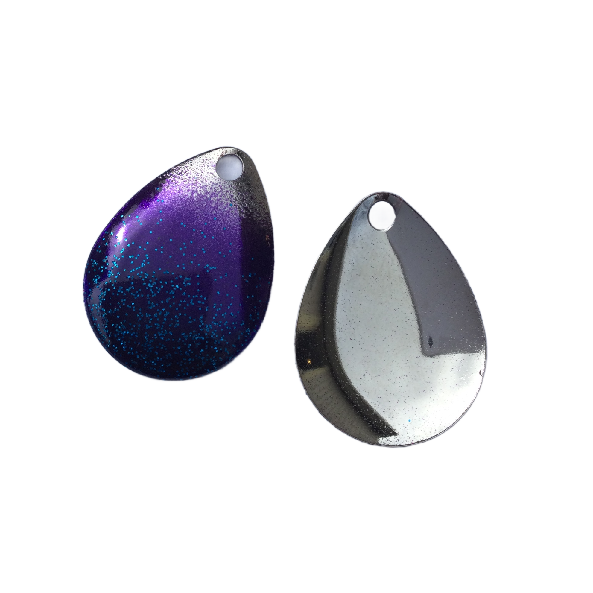 Nickel Purple Blue Tip Colorado Spinner | Fishing Lure