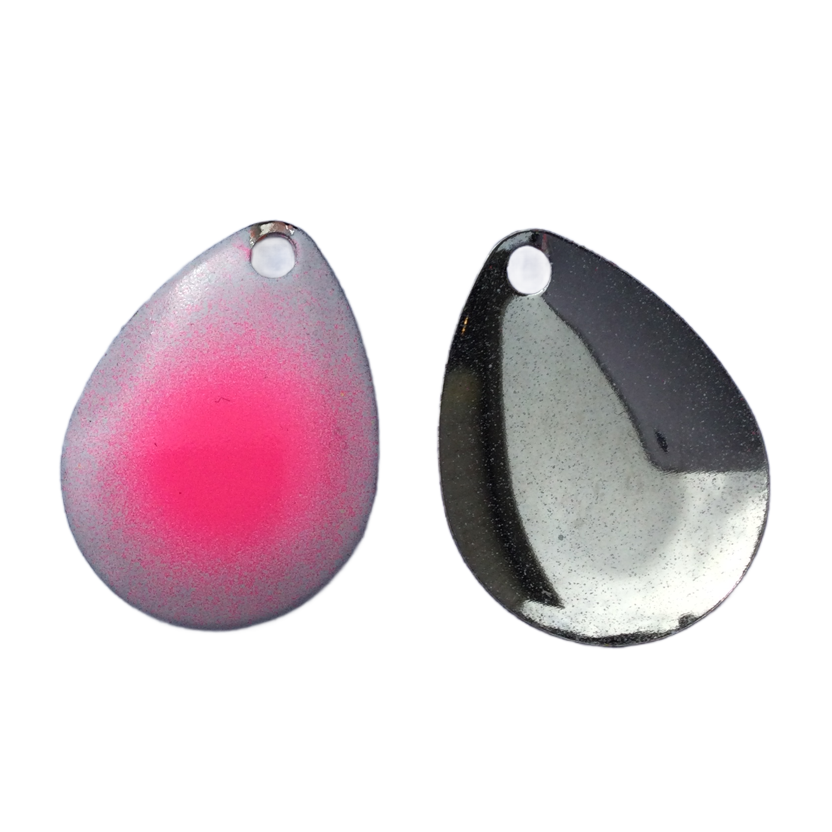 Nickel White Pink Dot Colorado Spinner | Fishing Lure