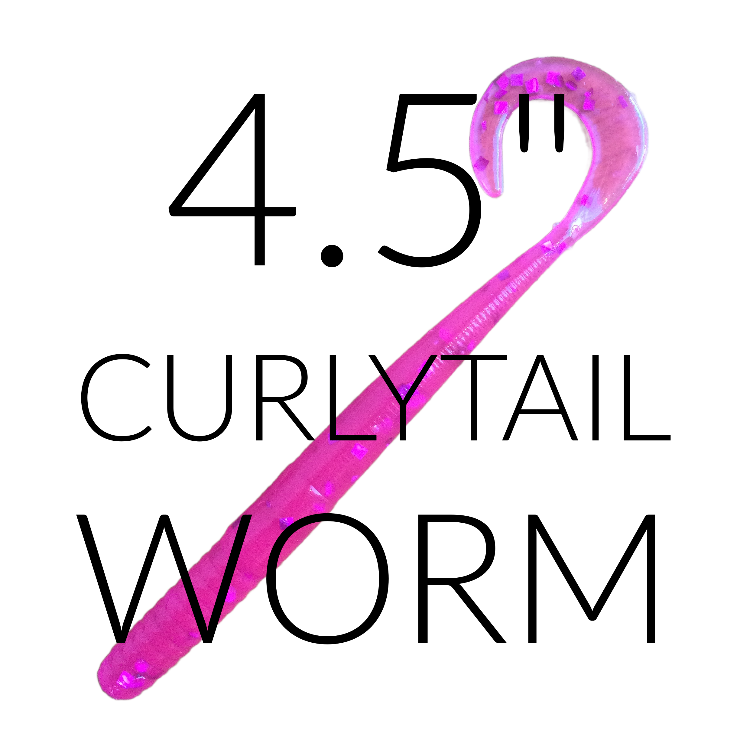 4.5" Curly Tail Worm | Versatile Fishing Bait