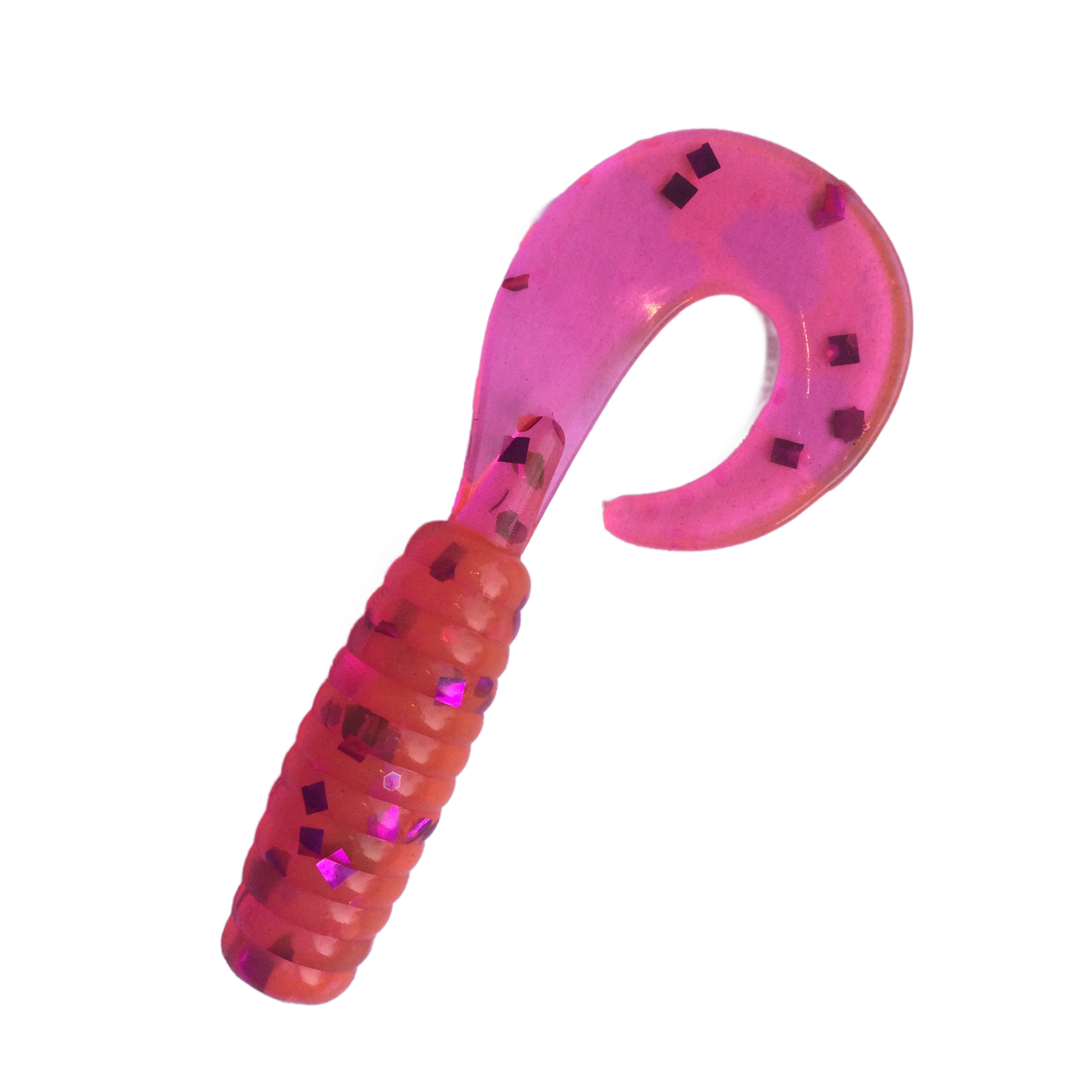 FloGlo Pink Grub | 15-Pack Soft Plastic Lure