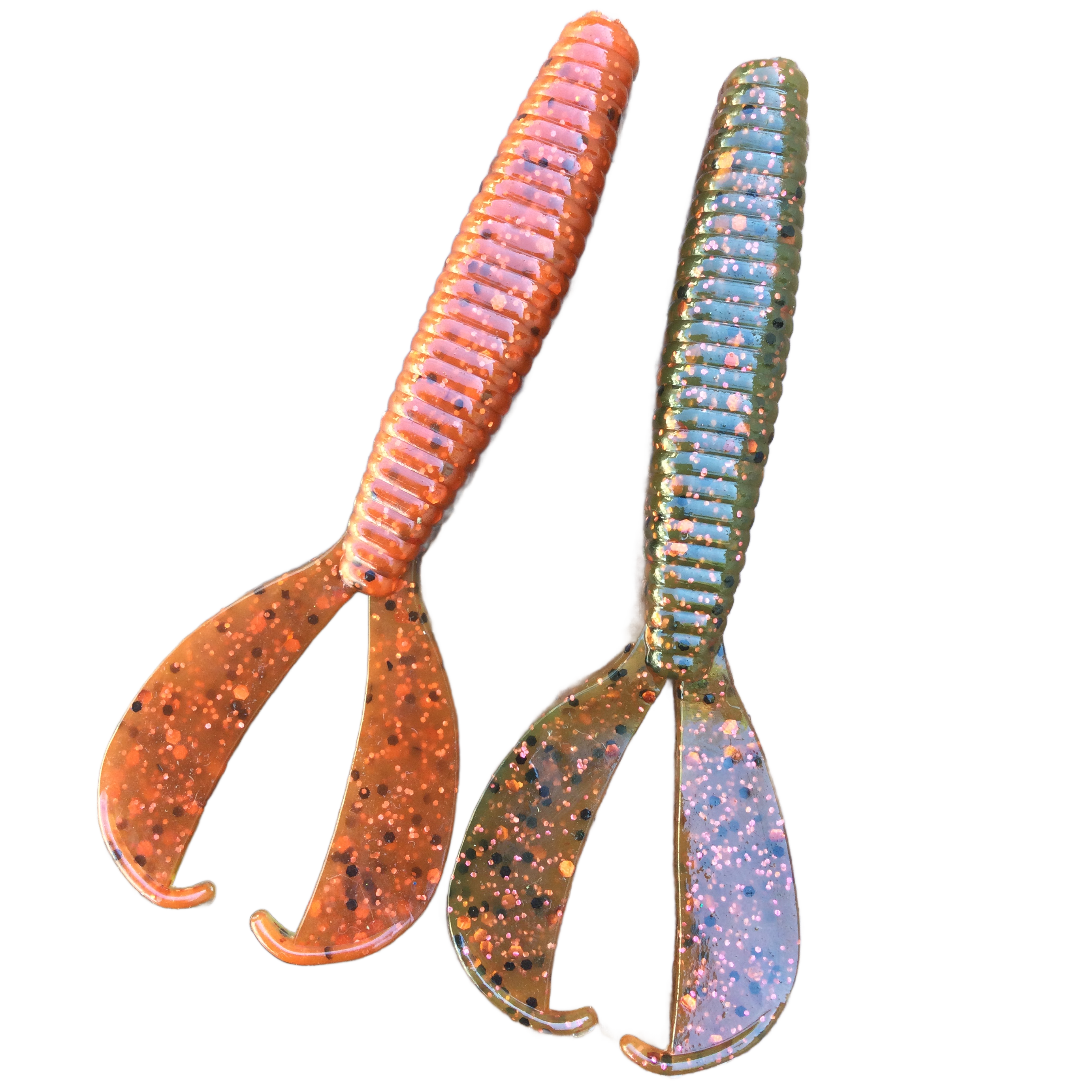 Green Pumpkin Orange | 3.5" Bass Grub 8-Pack